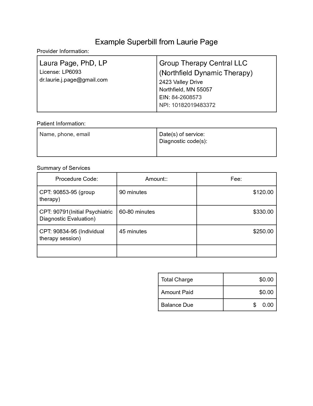 Rates and Insurance - Northfield Dynamic Therapy
